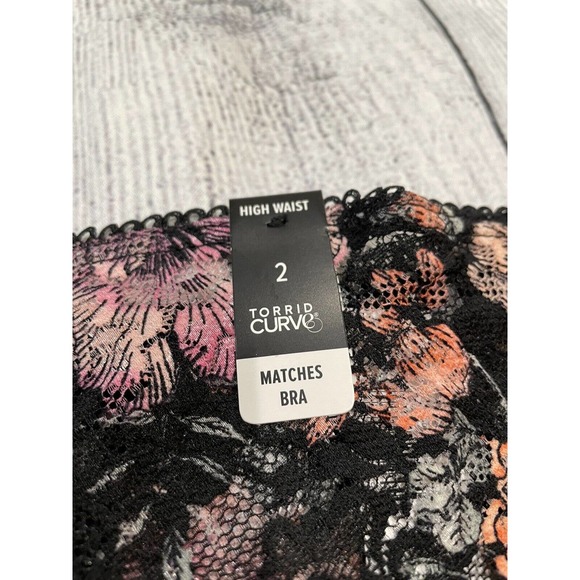 torrid | Intimates & Sleepwear | Torrid Curve Plus Size 2 Black Floral ...